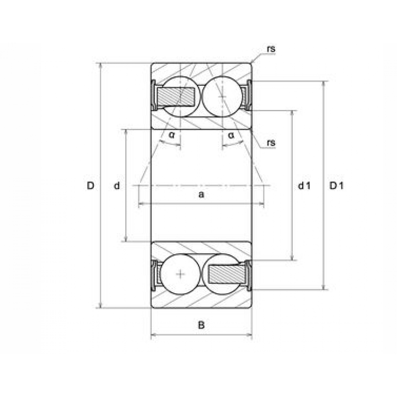 Rolamento de Esfera de Contato Angular 2 carreiras 5203-2RS - 17x40x17,5mm
